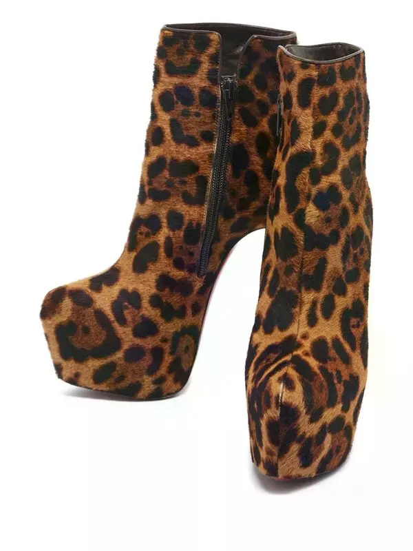 CHRISTIAN LOUBOUTIN Fifi Platform Leopard-print Ankle Boots