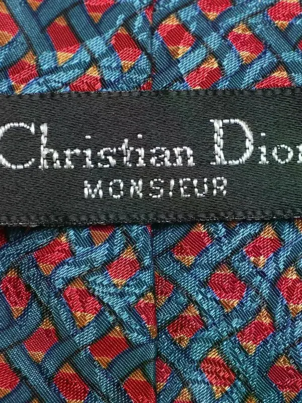 Dior Geometric-print Standard Neck Tie