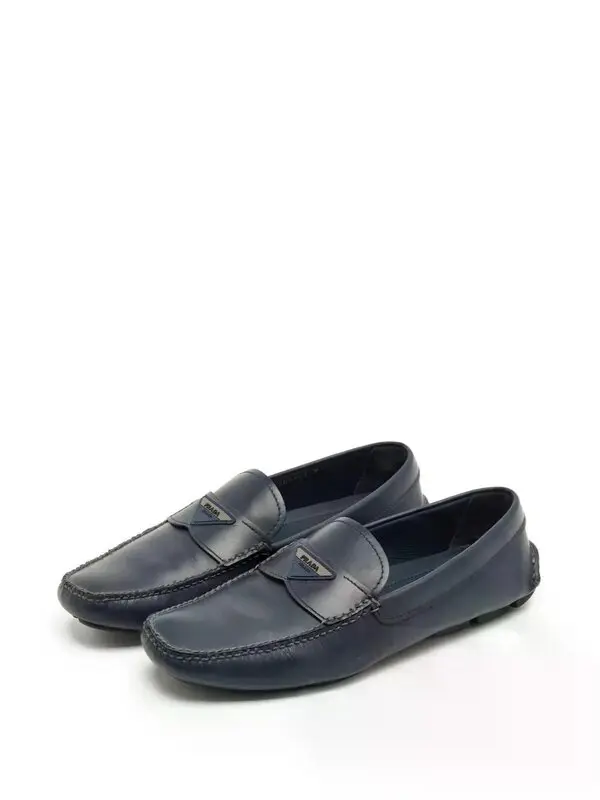 Prada Leather Logo-detail Loafers