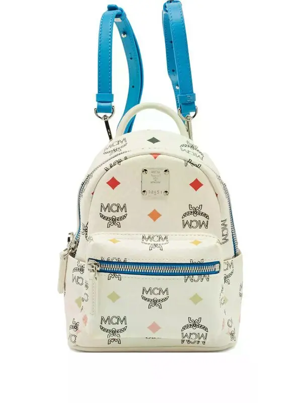 Mcm Mini Stark Coated Canvas Backpack
