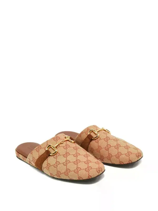 Gucci Patterned Mules With Horsebit Detail