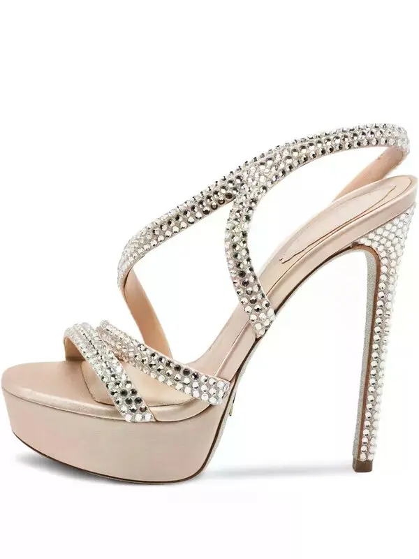 Rene Caovilla Lisa Platform Crystal Sandals