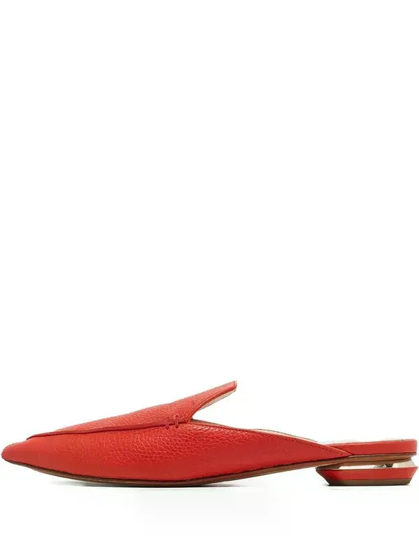 NICHOLAS KIRKWOOD Leather Pointed Toe Mules - Red