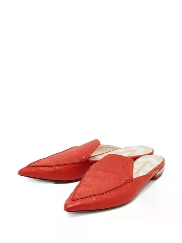 NICHOLAS KIRKWOOD Leather Pointed Toe Mules - Red