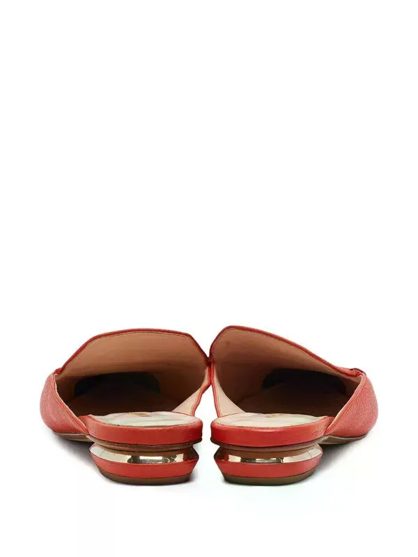 NICHOLAS KIRKWOOD Leather Pointed Toe Mules - Red