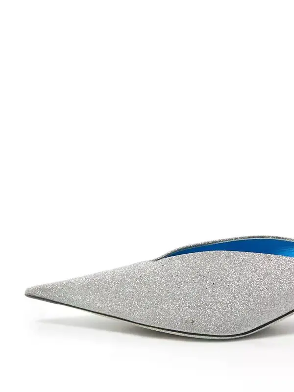 Balenciaga 50mm Knife Glitter Mules
