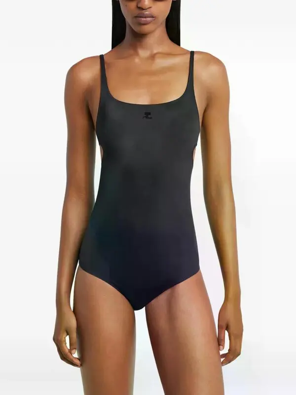 COURREGES Cut-out One-piece Swimsuit - Black