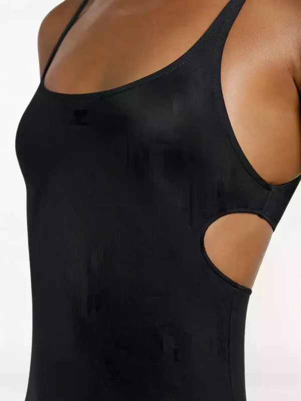 COURREGES Cut-out One-piece Swimsuit - Black
