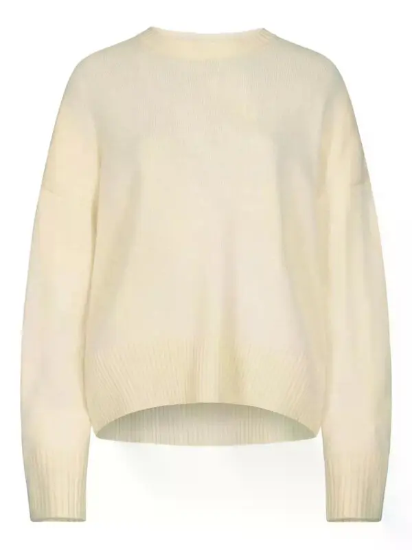 Loulou De Saison Anton Drop Shoulder Ribbed Sweater - Neutrals