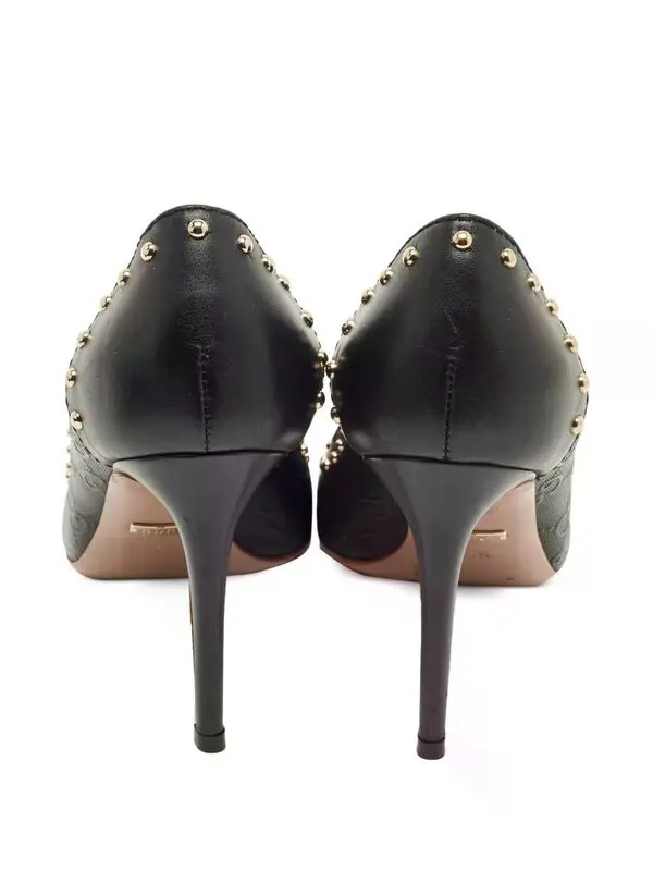 Gucci Gg Studded Leather Pointed Pumps