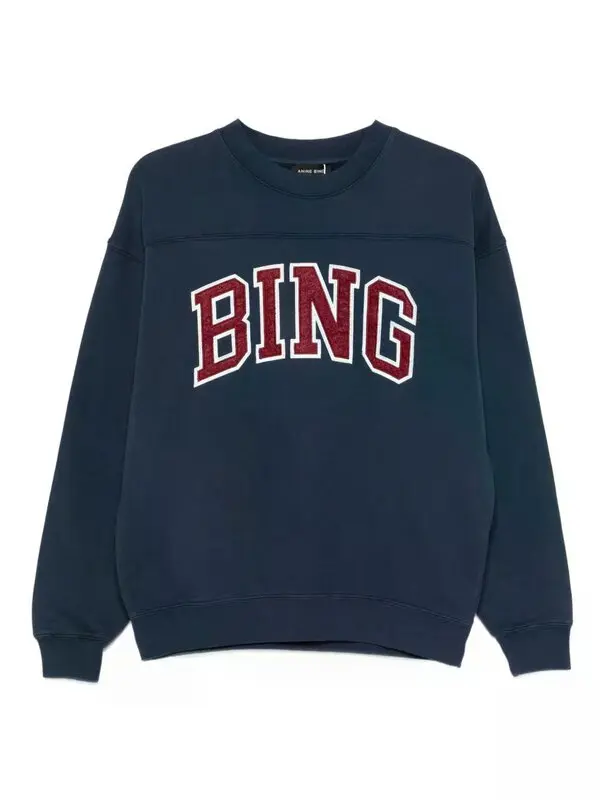 ANINE BING Logo Sweater - Blue