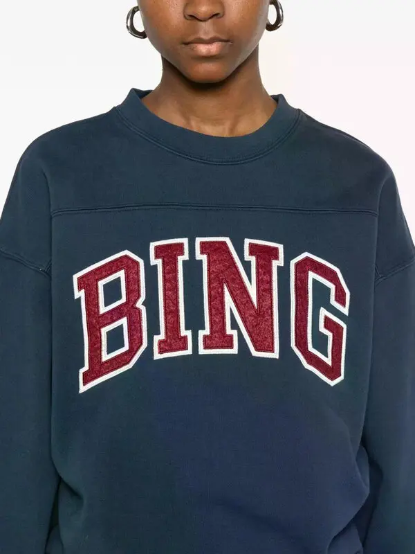 ANINE BING Logo Sweater - Blue