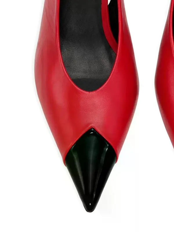 ROTATE BY BIRGER CHRISTENSEN Slingback Leather Pumps - Red