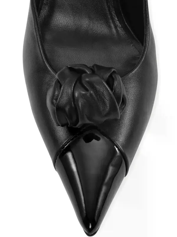 ROTATE BY BIRGER CHRISTENSEN Knot-appliqué Leather Pumps