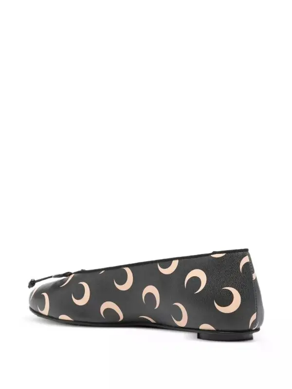 MARINE SERRE Crescent Moon Print Ballet Flats