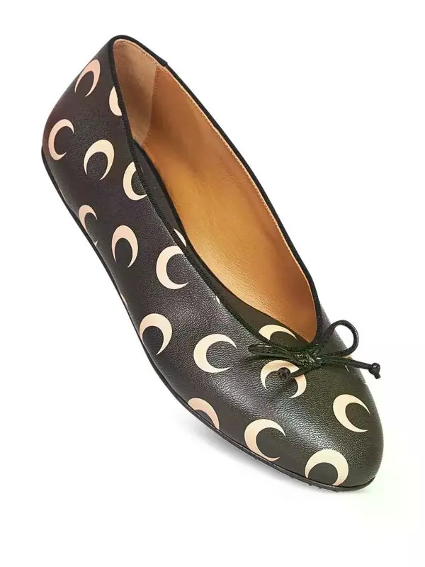 MARINE SERRE Crescent Moon Print Ballet Flats
