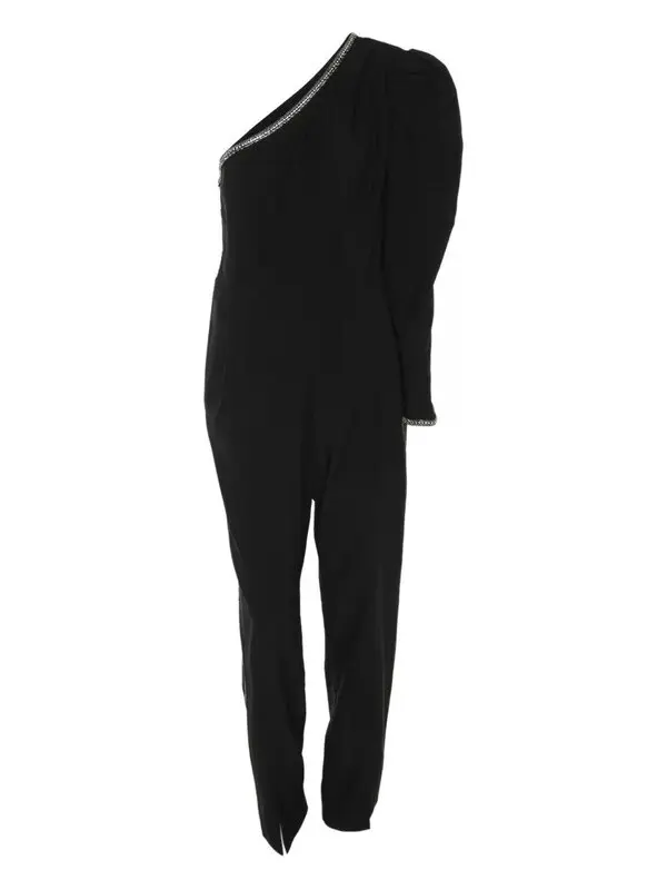SELF-PORTRAIT Crepe One-shoulder Jumpsuit