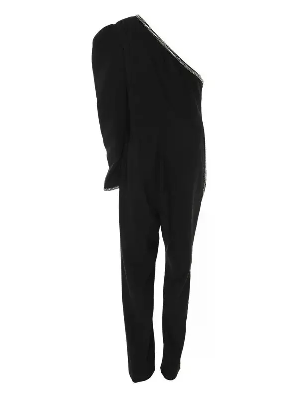 SELF-PORTRAIT Crepe One-shoulder Jumpsuit