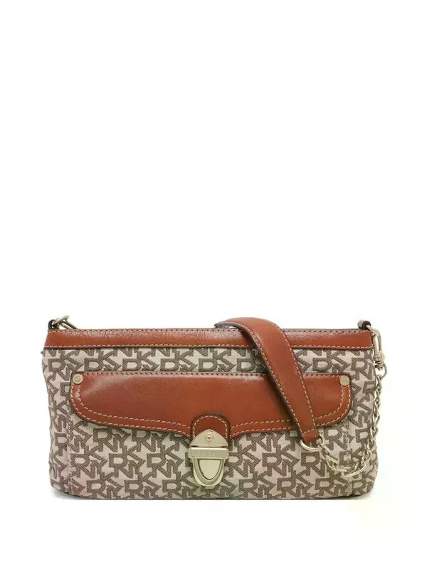 Dkny Monogram Patterned Shoulder Bag