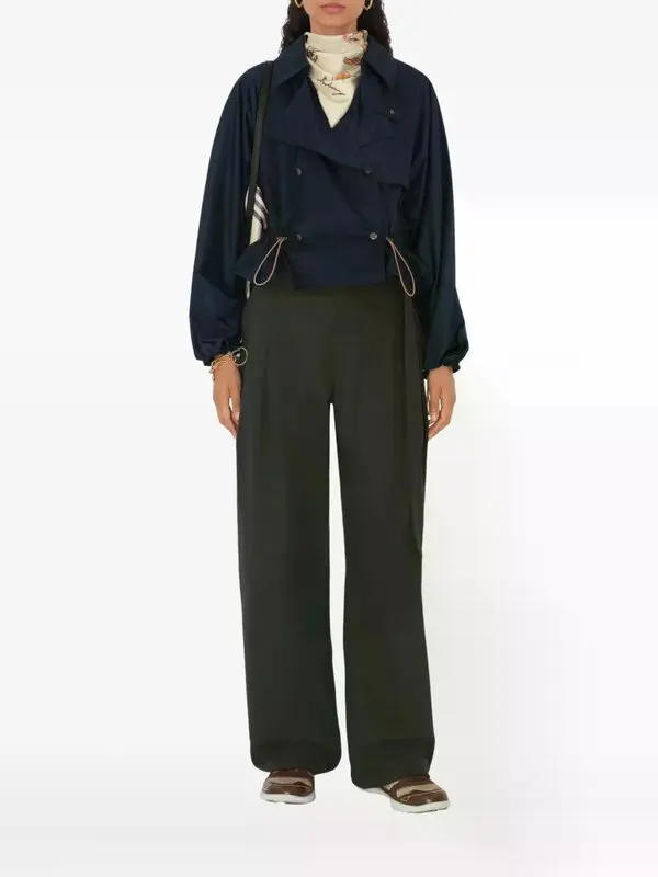 Burberry Satin Hooded Trench Jacket