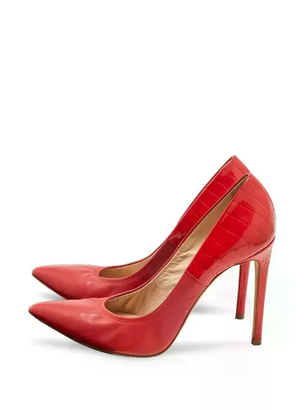 Casadei Crocodile-embossed Leather Pumps