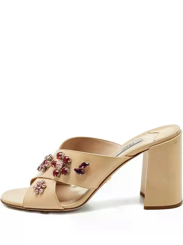 Prada Criss-cross Round-toe Sandals