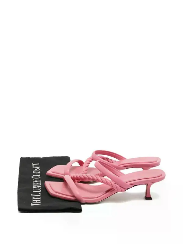 JIMMY CHOO Diosa Twisted Leather Sandals