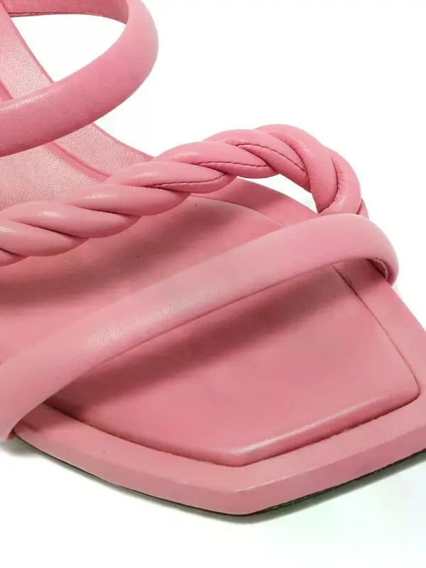 JIMMY CHOO Diosa Twisted Leather Sandals