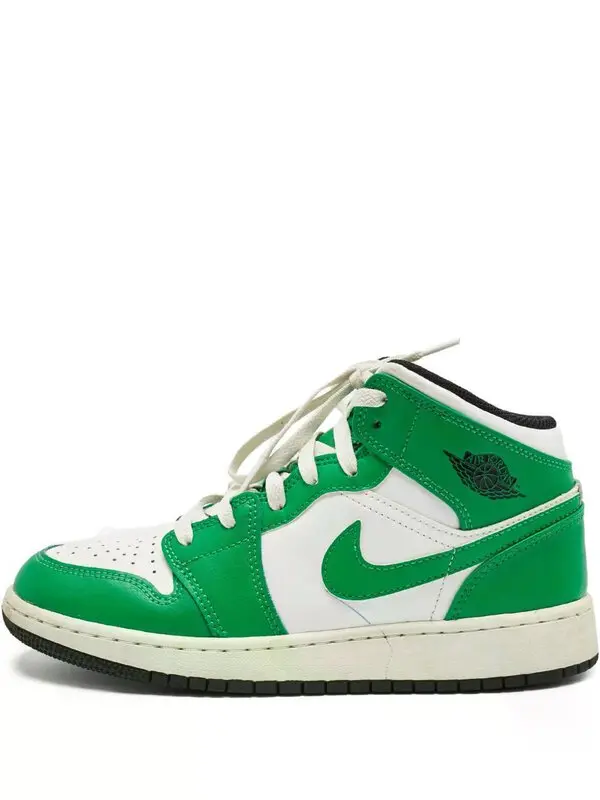 JORDAN 1 Retro High-top Leather Sneakers - Green