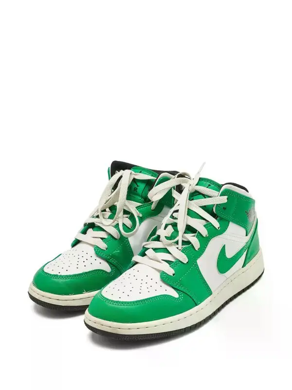 JORDAN 1 Retro High-top Leather Sneakers - Green