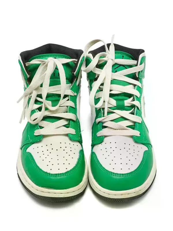 JORDAN 1 Retro High-top Leather Sneakers - Green