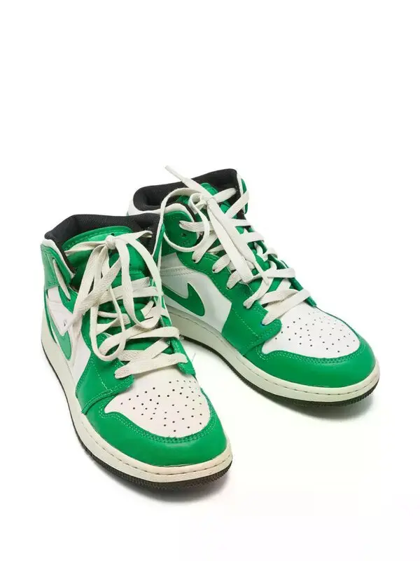 JORDAN 1 Retro High-top Leather Sneakers - Green