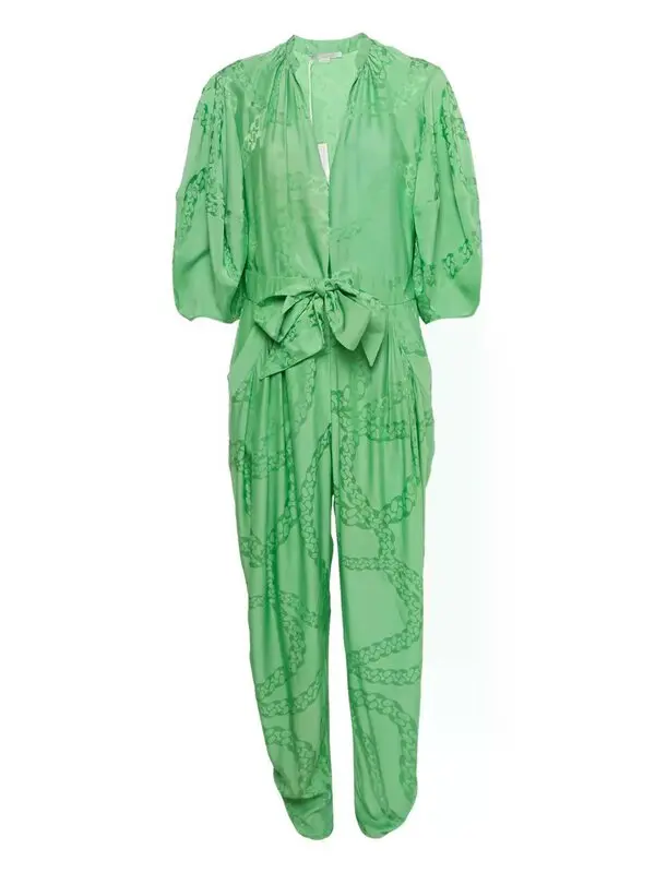 Stella McCartney Jacquard-pattern Jumpsuit - Green