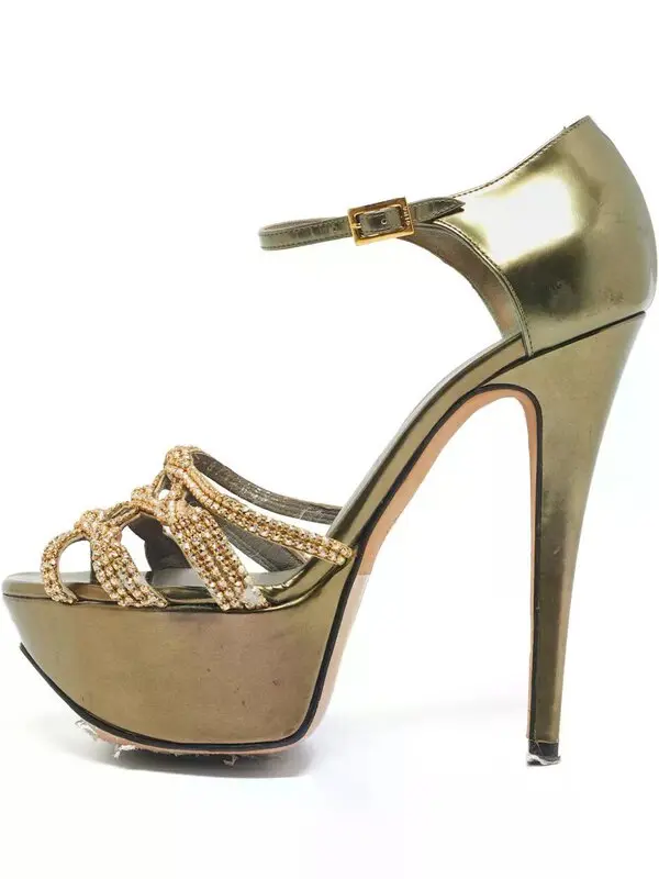 GINA Crystal Platform Sandals