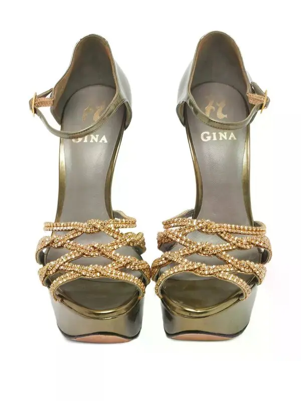 GINA Crystal Platform Sandals