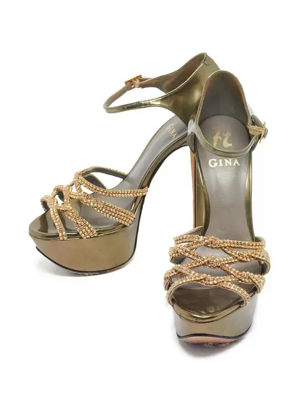 GINA Crystal Platform Sandals