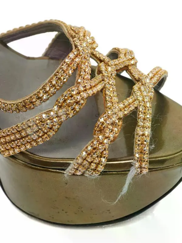 GINA Crystal Platform Sandals