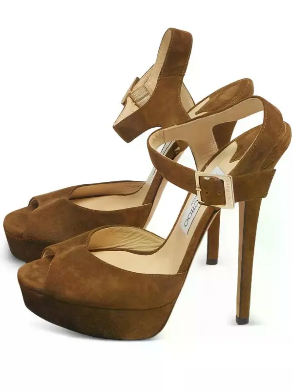JIMMY CHOO Kayden Platform Sandals - Brown