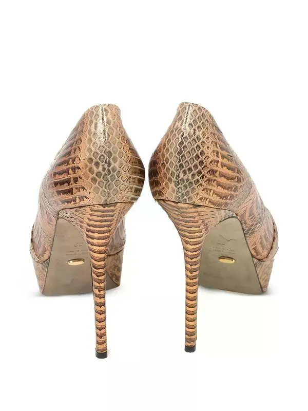 SERGIO ROSSI 125mm Snakeskin Platform Pumps
