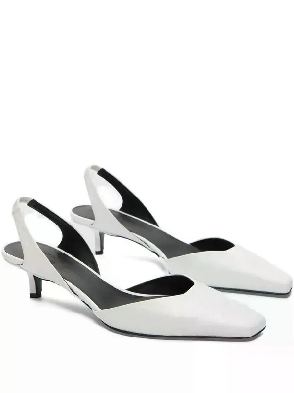 Loulou De Saison Square-toe Slingback Pumps - White