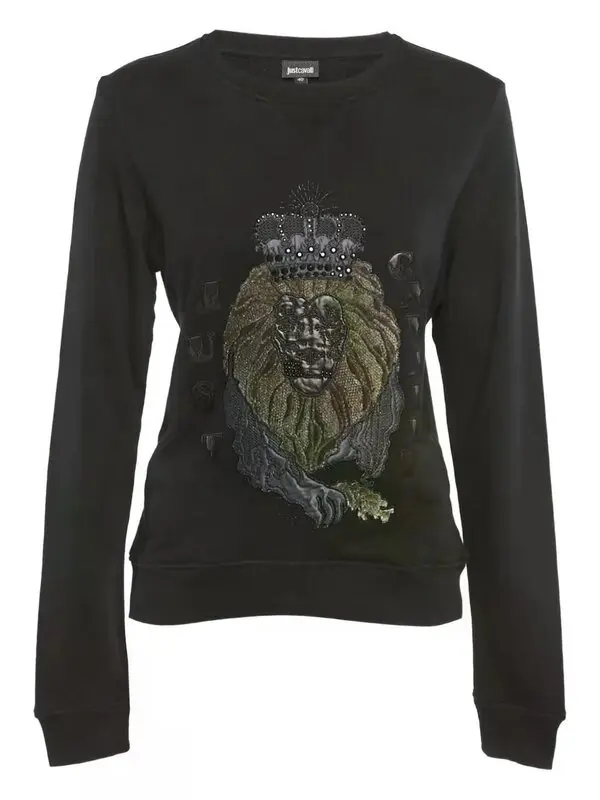 Just Cavalli Lion-embroidered Sweatshirt