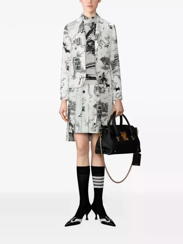 Thom Browne Pleated Mini Skirt - White