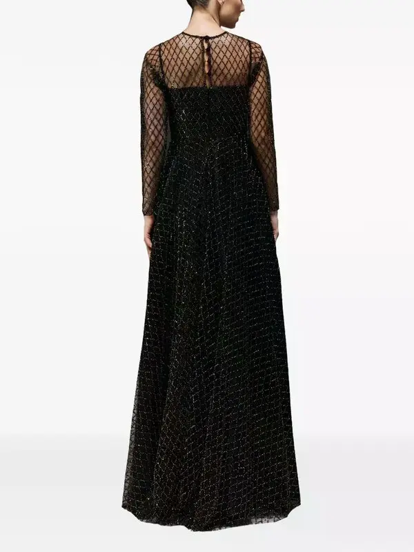 THA SEEN Beaded Embellishment Maxi Dress