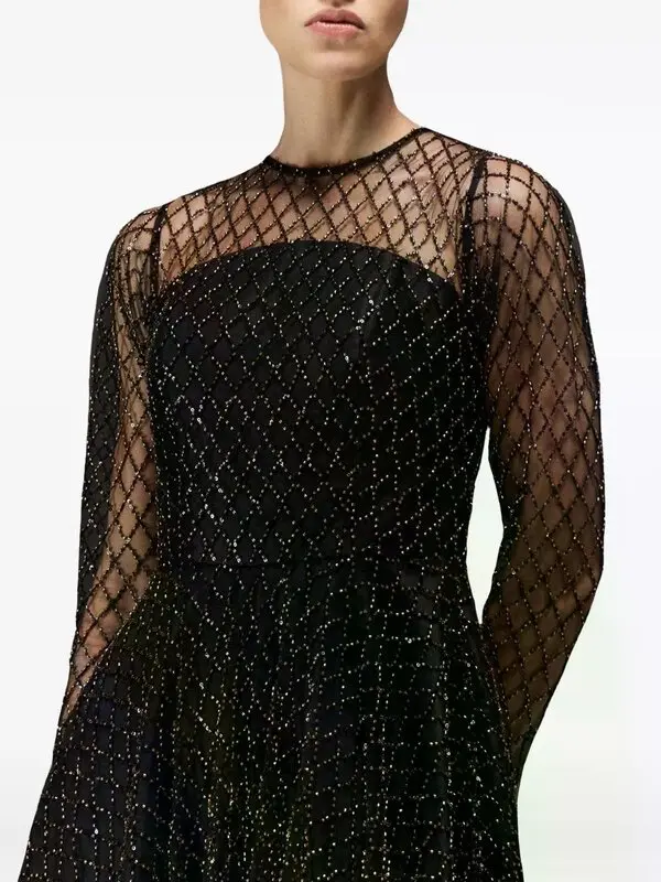 THA SEEN Beaded Embellishment Maxi Dress