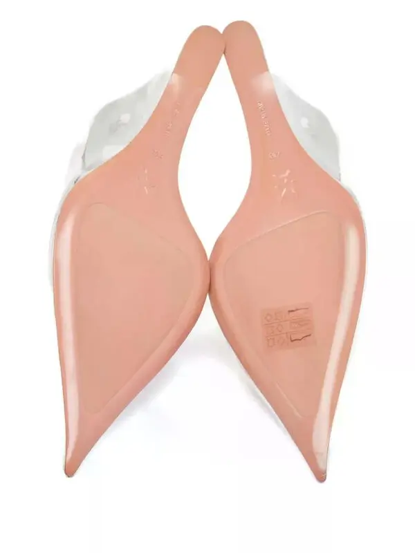 Amina Muaddi 95mm Wedge Pumps - White