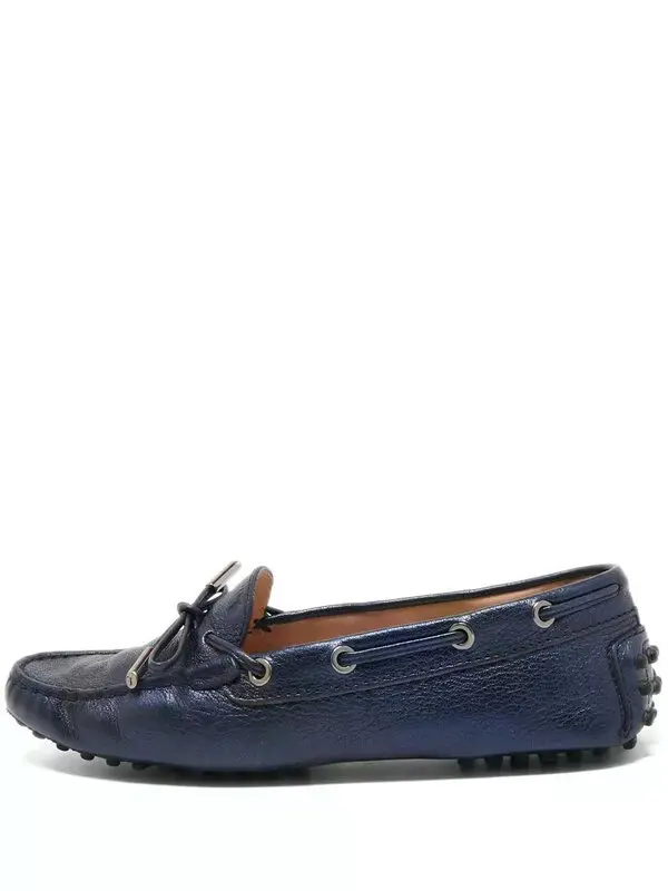 TOD'S Gommino Leather Loafers - Blue