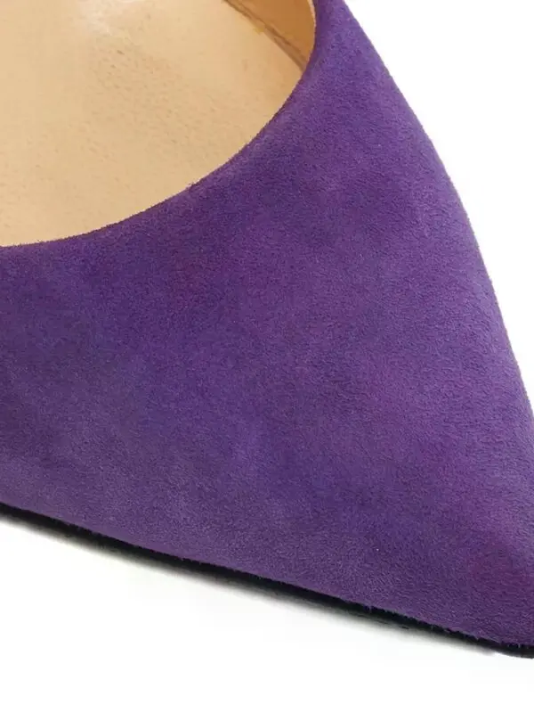 GIUSEPPE ZANOTTI Pointed-toe Suede Pumps - Purple
