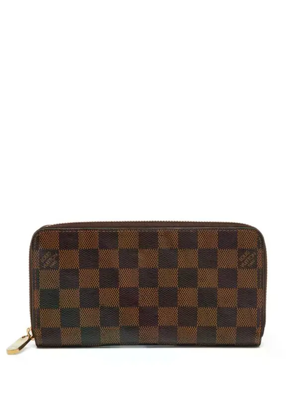 LOUIS VUITTON Damier Canvas Zippy Wallet - Brown