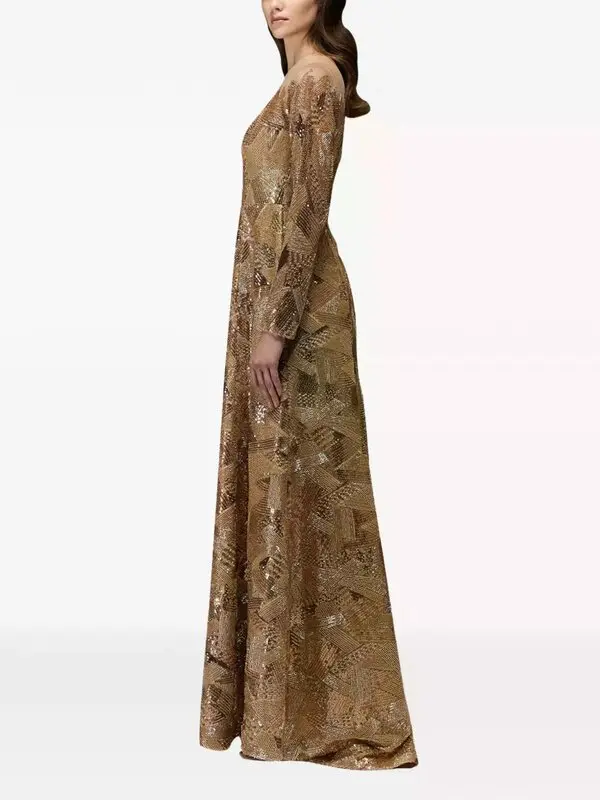 THA SEEN Sequin-embellished Maxi Dress