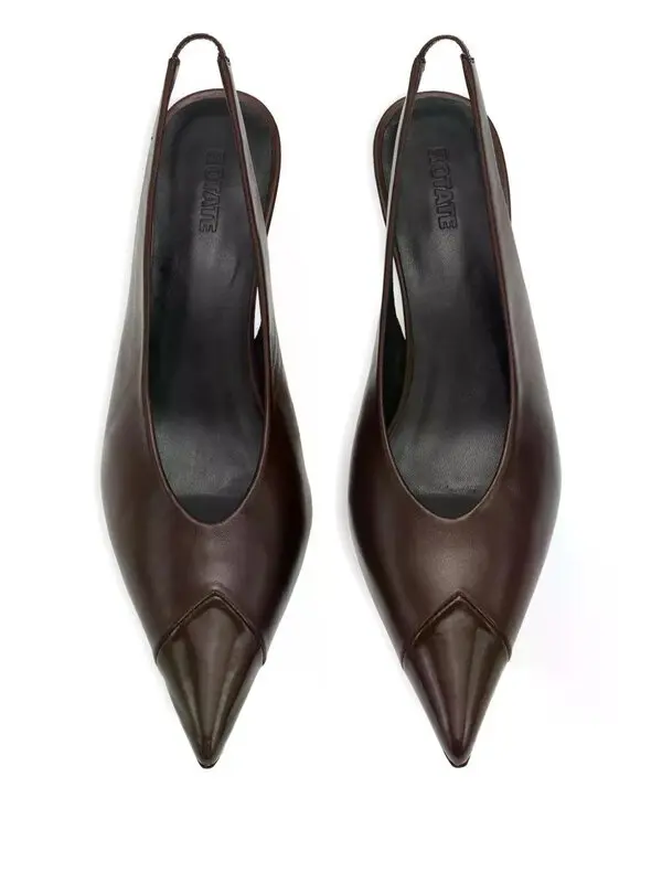 ROTATE BY BIRGER CHRISTENSEN Slingback Leather Pumps - Brown